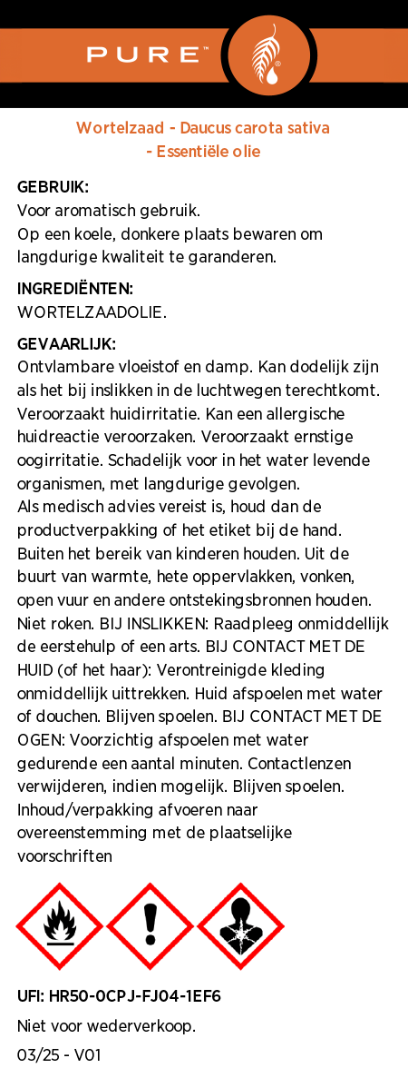 PURE™ Wortelzaad essentiële olie