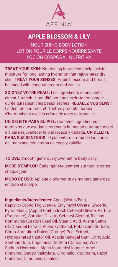 Affinia Apple Blossom & Lily Nourishing Body Lotion