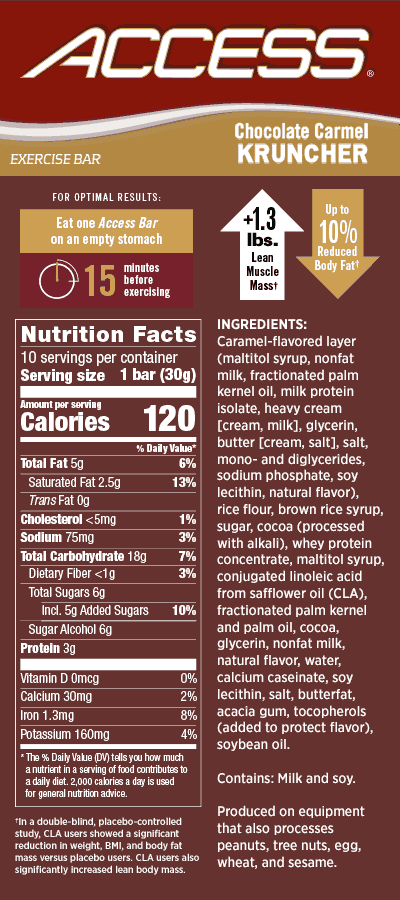 Access™ Exercise Bars: Chocolate Caramel Kruncher