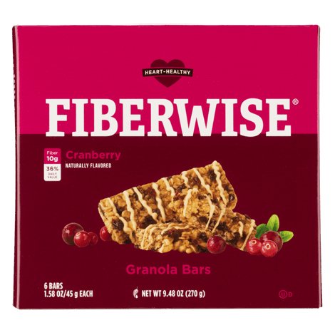 FiberWise® Granola Bars: Cranberry
