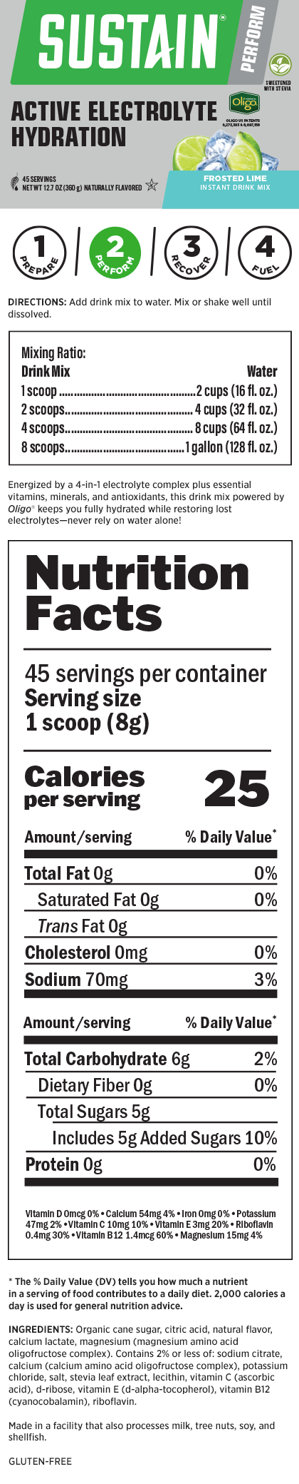Sustain Active Hydration: Frosted Lime Value Size