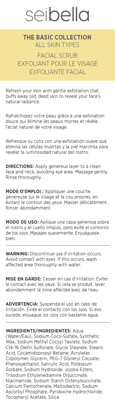 Sei Bella® The Basic Collection Facial Scrub