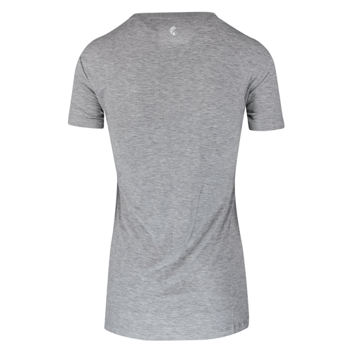 Ladies Short Sleeve Crew Tee, Gray: Medium
