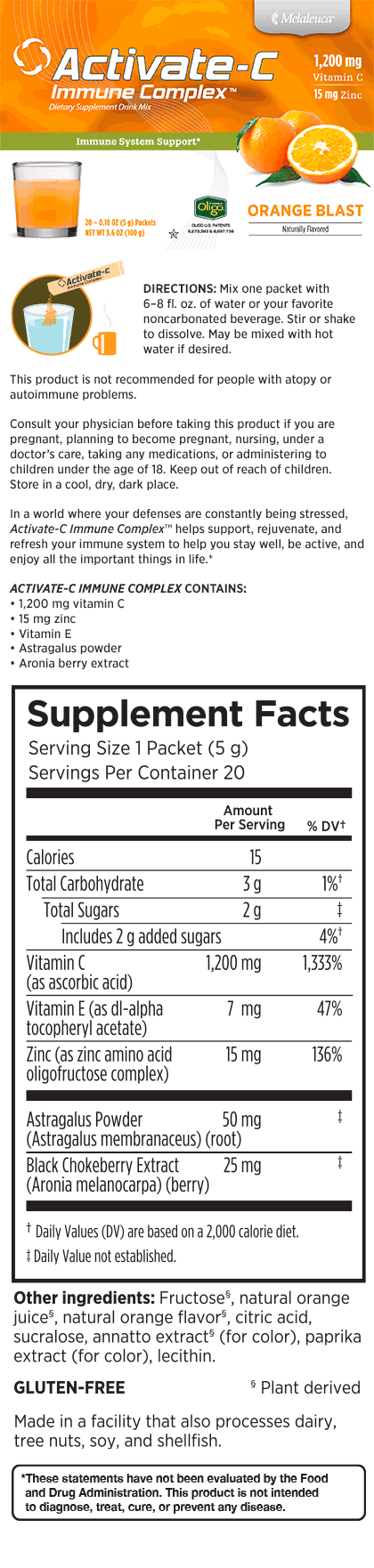 Activate Immune Complex Drink Packets