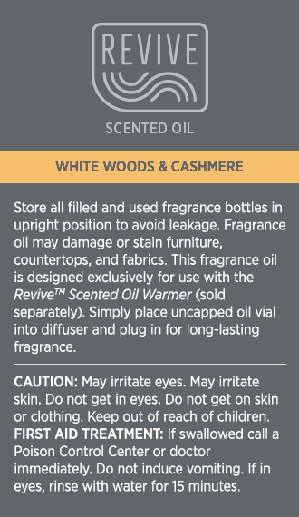 Revive Scented Oil: White Woods & Cashmere